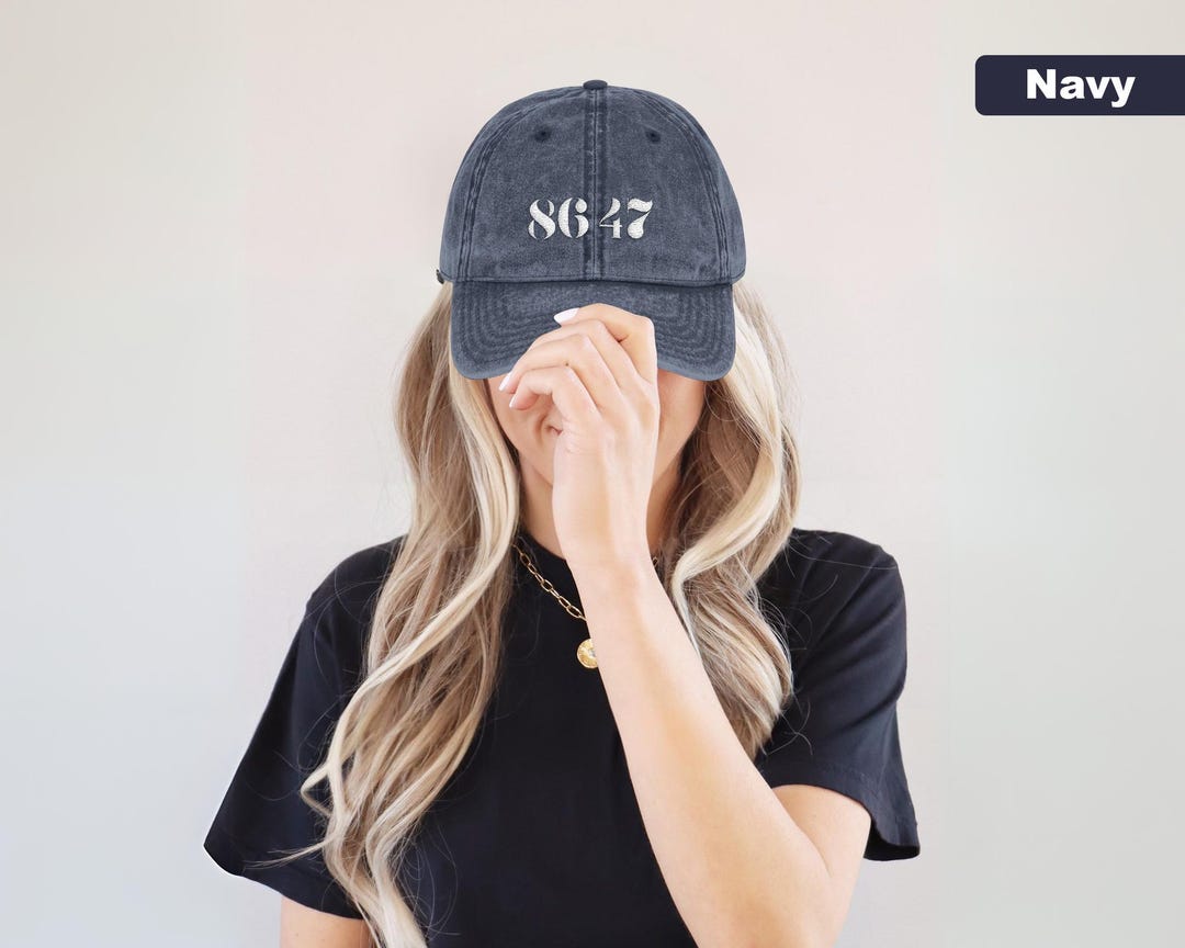 Subtle Anti-trump 8647 Embroidered Hat, Political Protest Cap, Hidden ...