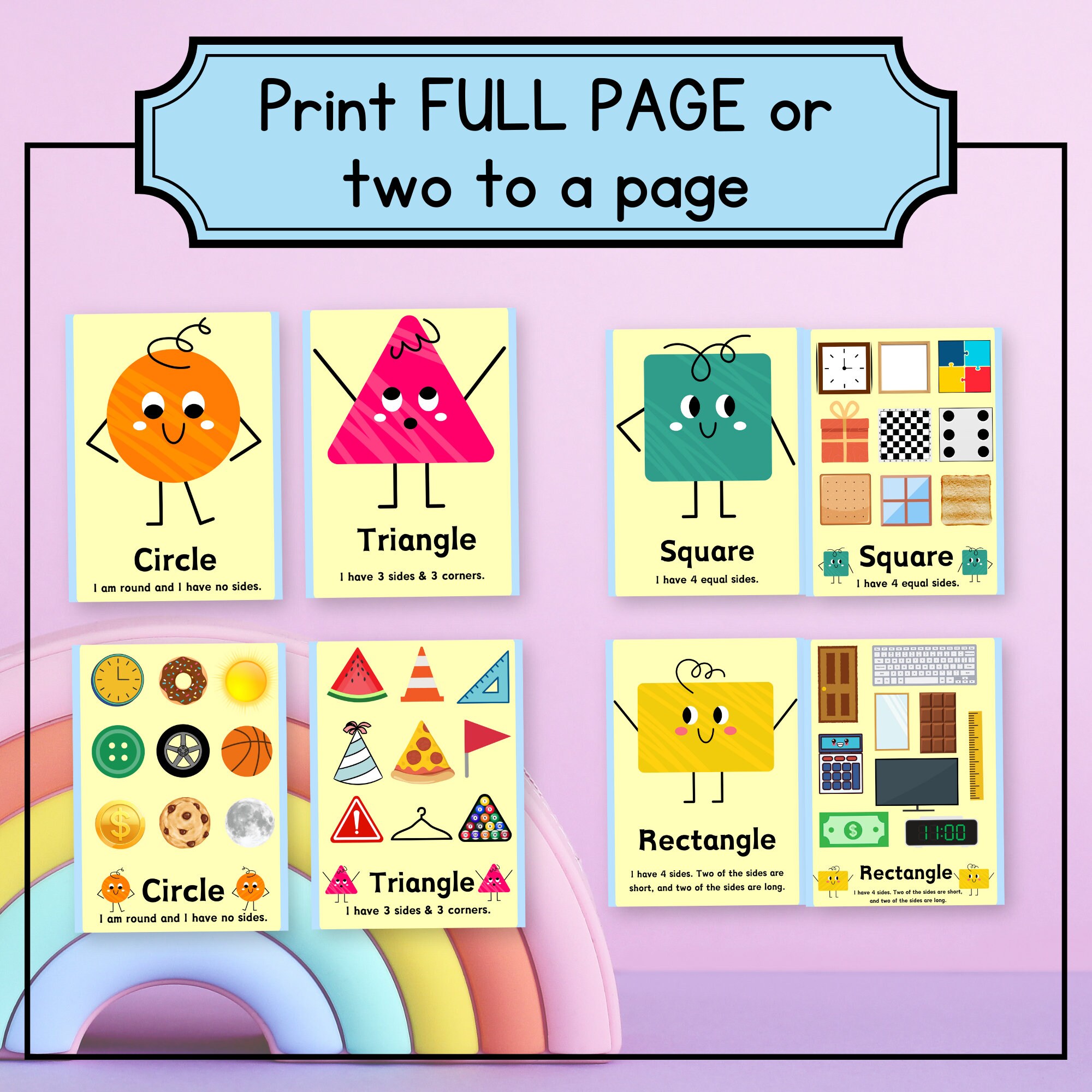 Shapes Printable Pack | Kids Learning Activities Preschool Montessori ...