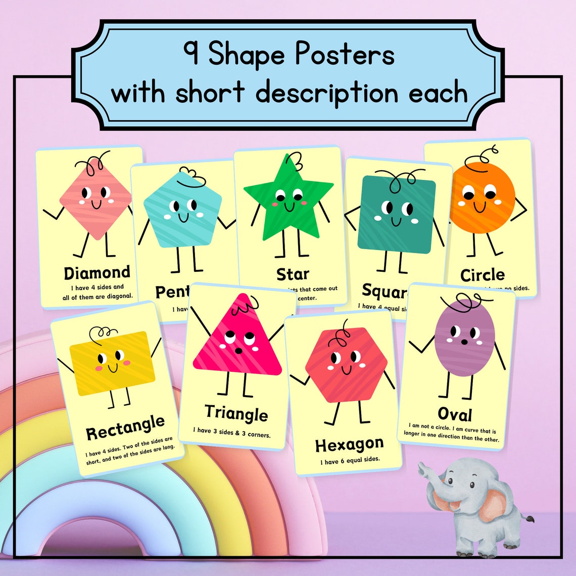 Shapes Printable Pack | Kids Learning Activities Preschool Montessori ...
