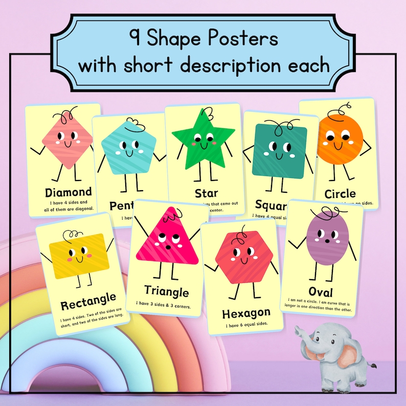 Shapes Printable Pack | Kids Learning Activities Preschool Montessori ...