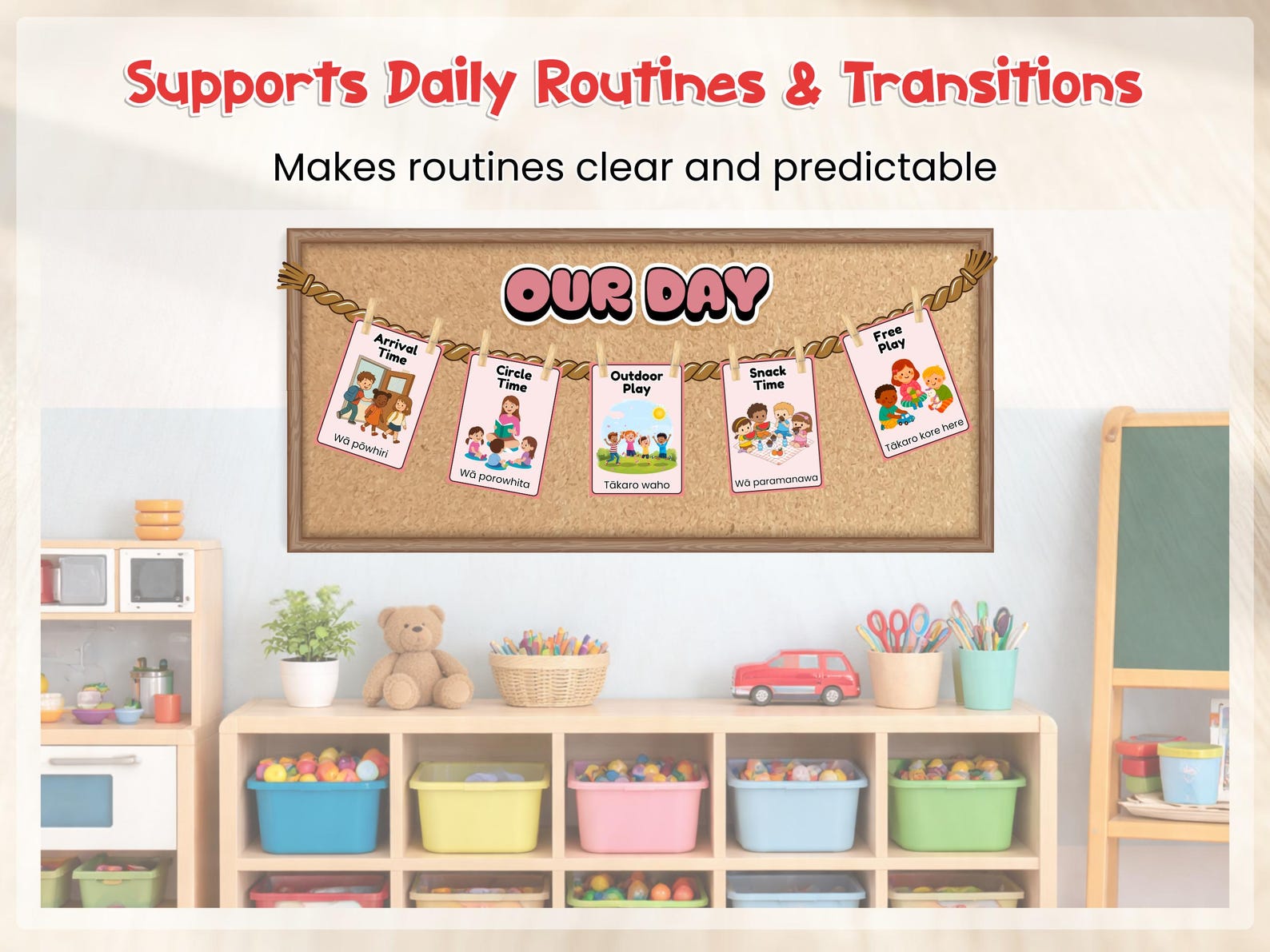Visual Cards for Routines and Activities | Bilingual English & Te Reo ...