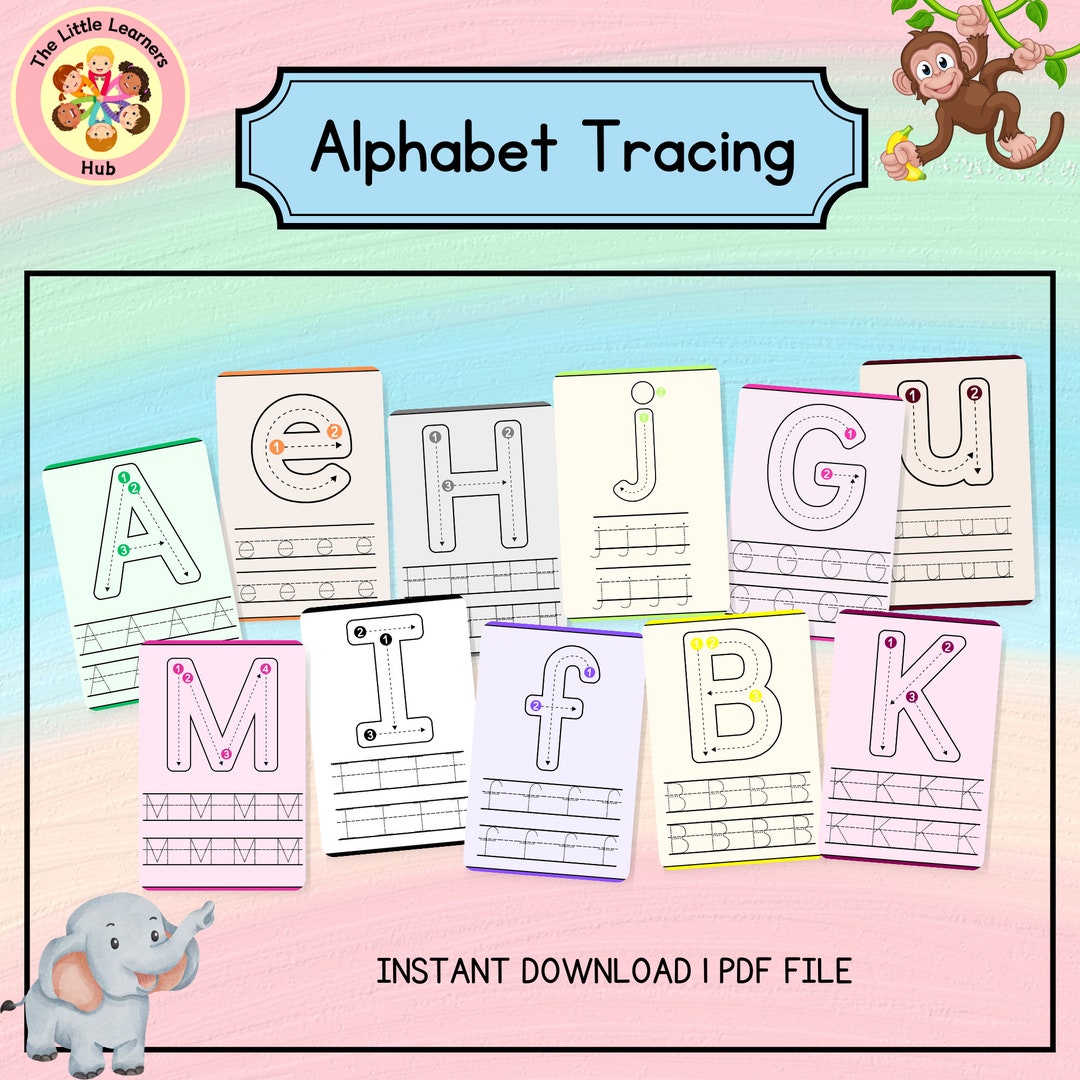 Printable Alphabet Tracing Letters Activity | Upper & Lowercase ...