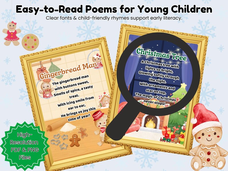 Christmas Poems for Kids: Printable Holiday Rhymes (PDF) - Etsy