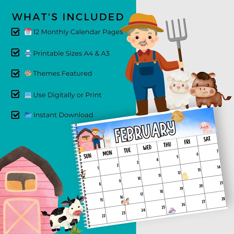 Nursery Rhyme Calendar 2026: Printable Teacher Classroom Calendar (PDF ...