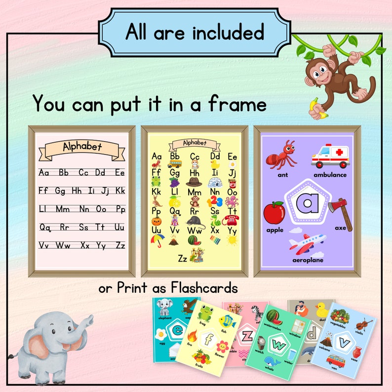 Printable Alphabet Posters for Preschool | ABC Learning Chart Preschool ...