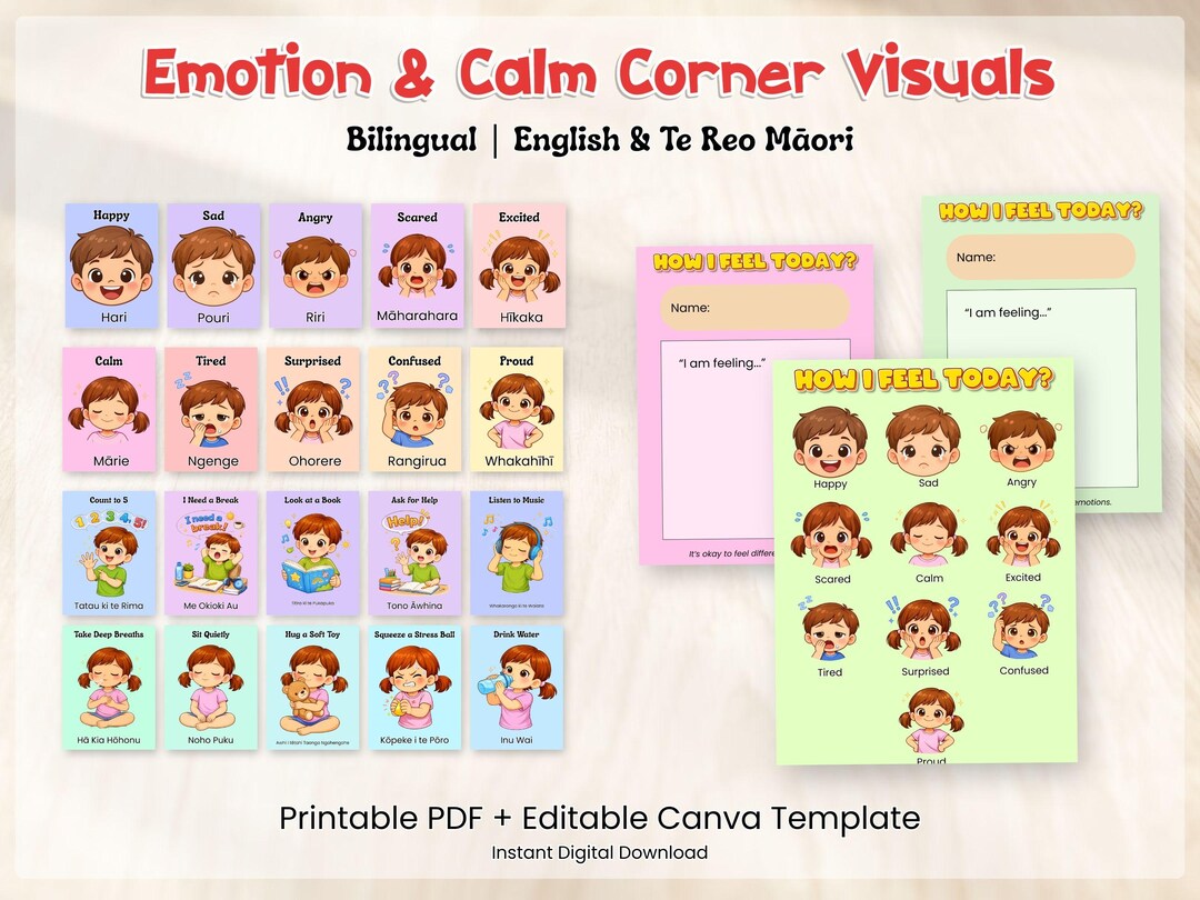 Toddler Emotion Cards | Feelings Chart, Calm Corner Visuals (PDF ...