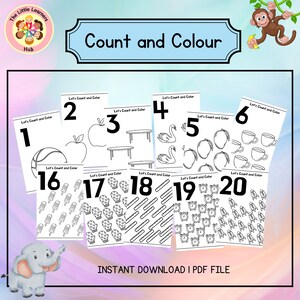 Interactive Count and Color Worksheet Pack - Engaging Educational ...