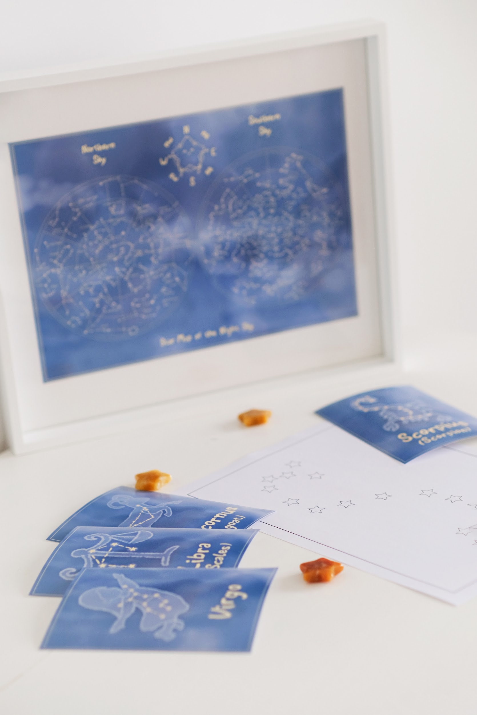 Printable 88 Constellations Children's Map of Constellations and ...