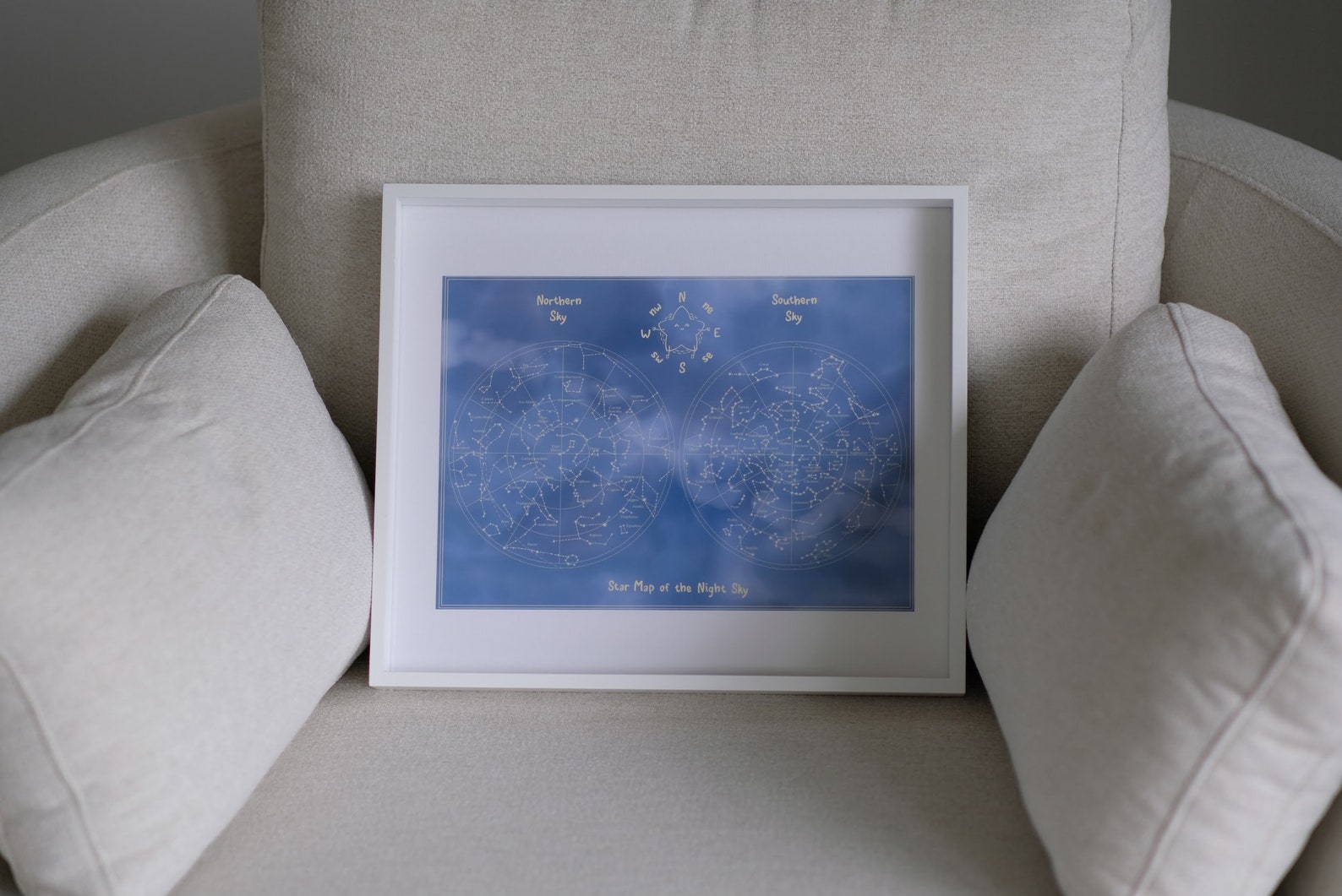 Printable Children's Educational Map of Stars and Constellations; 88 ...