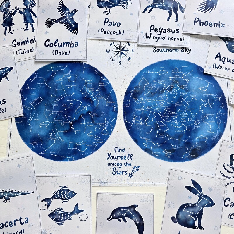 Constellation Art - Etsy