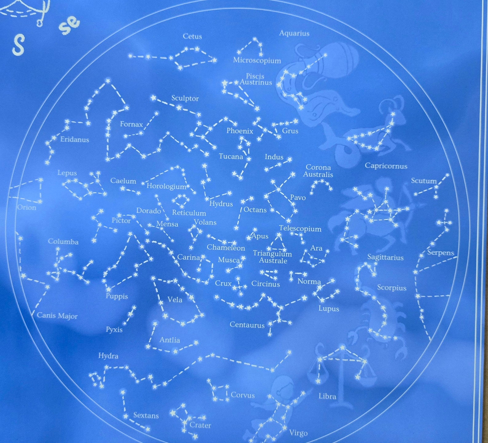 Printable 88 Constellations Children's Map of Constellations and ...