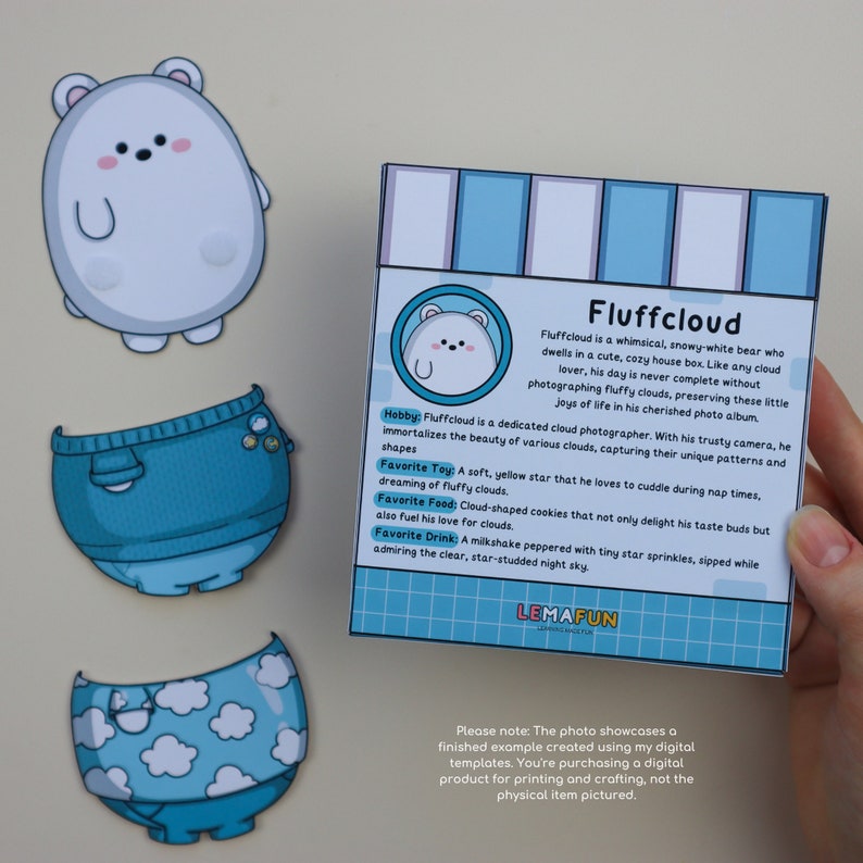 DIY Printable Paper Toy Kit: Cozy Polar Bear & House Box Digital ...