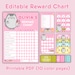 Editable Reward Chart Bundle for Kids - Digital Download With ...