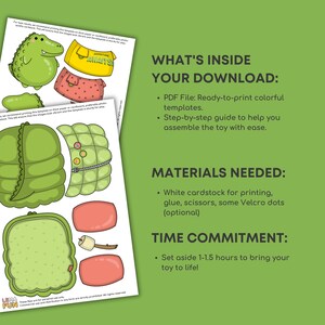 Crocky the Crocodile Paper Toy Digital Template – Printable Adventure ...