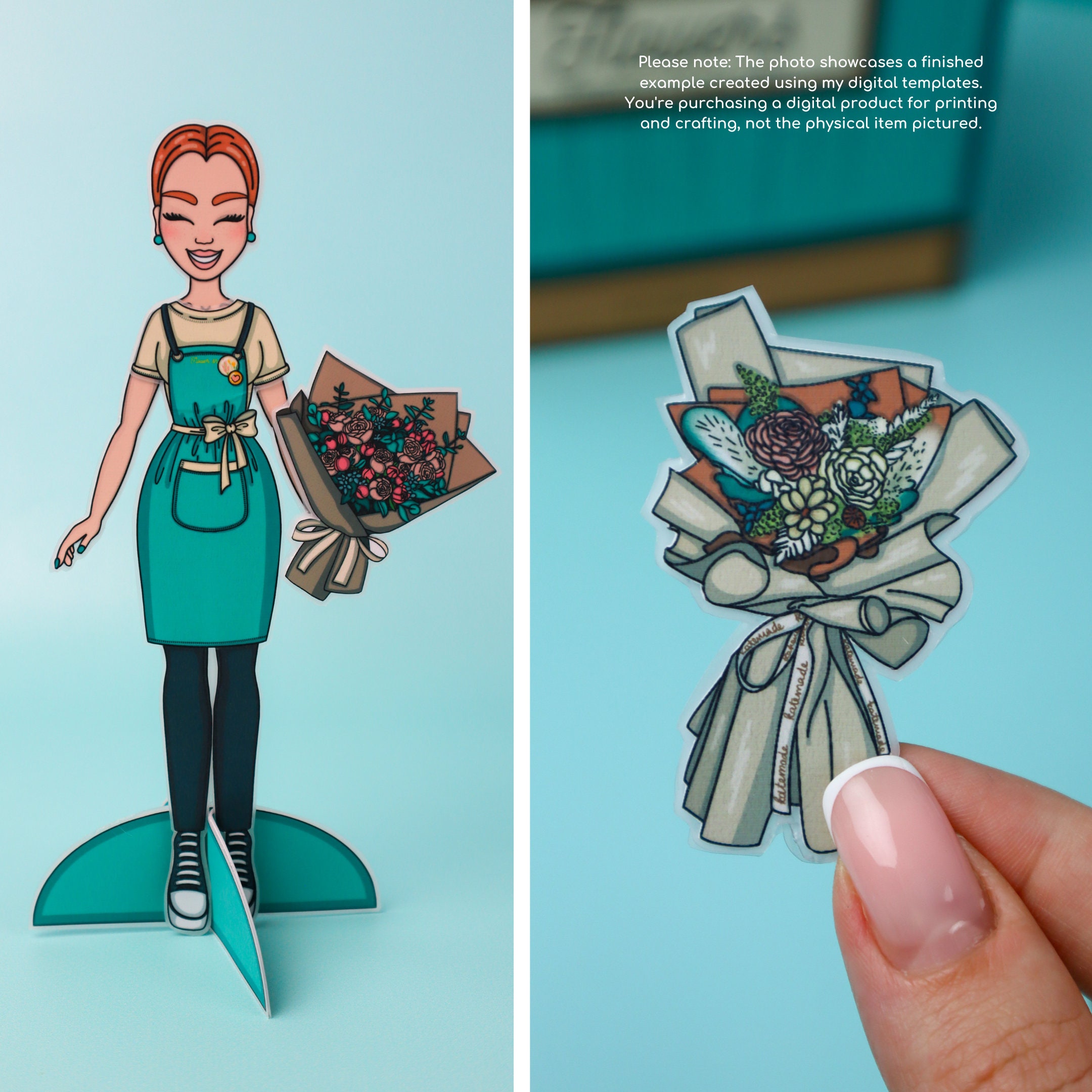 Printable Flower Shop Paper Craft & Activities for Kids PDF Instant ...