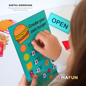 Fast Food Pretend Play Kit - Printable DIY Children's Activity, Fun ...