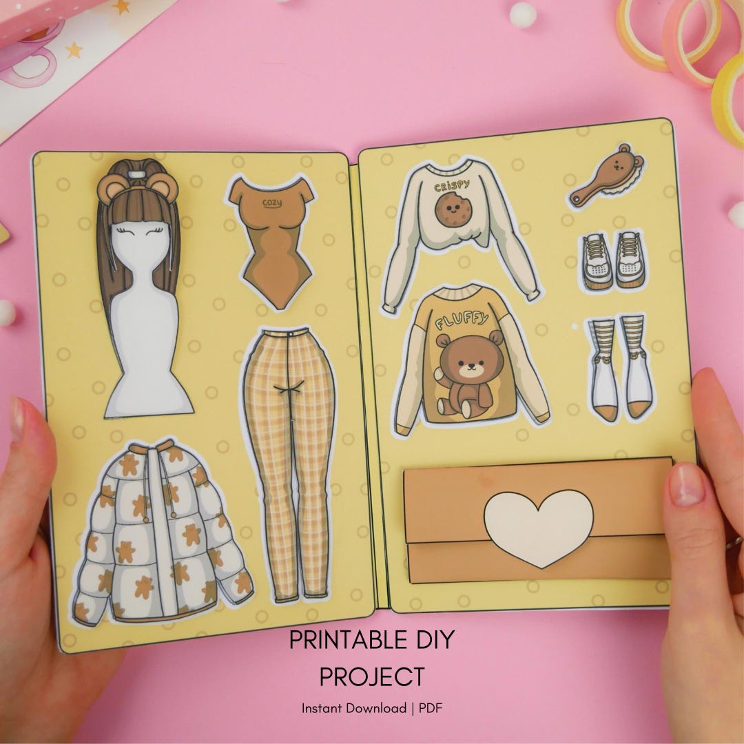 Printable Paper Dolls Dress up Set | Digital Download | Creative Kids ...