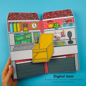 Printable DIY Project Fire Station With Fire Fighters Paper Dolls Busy ...