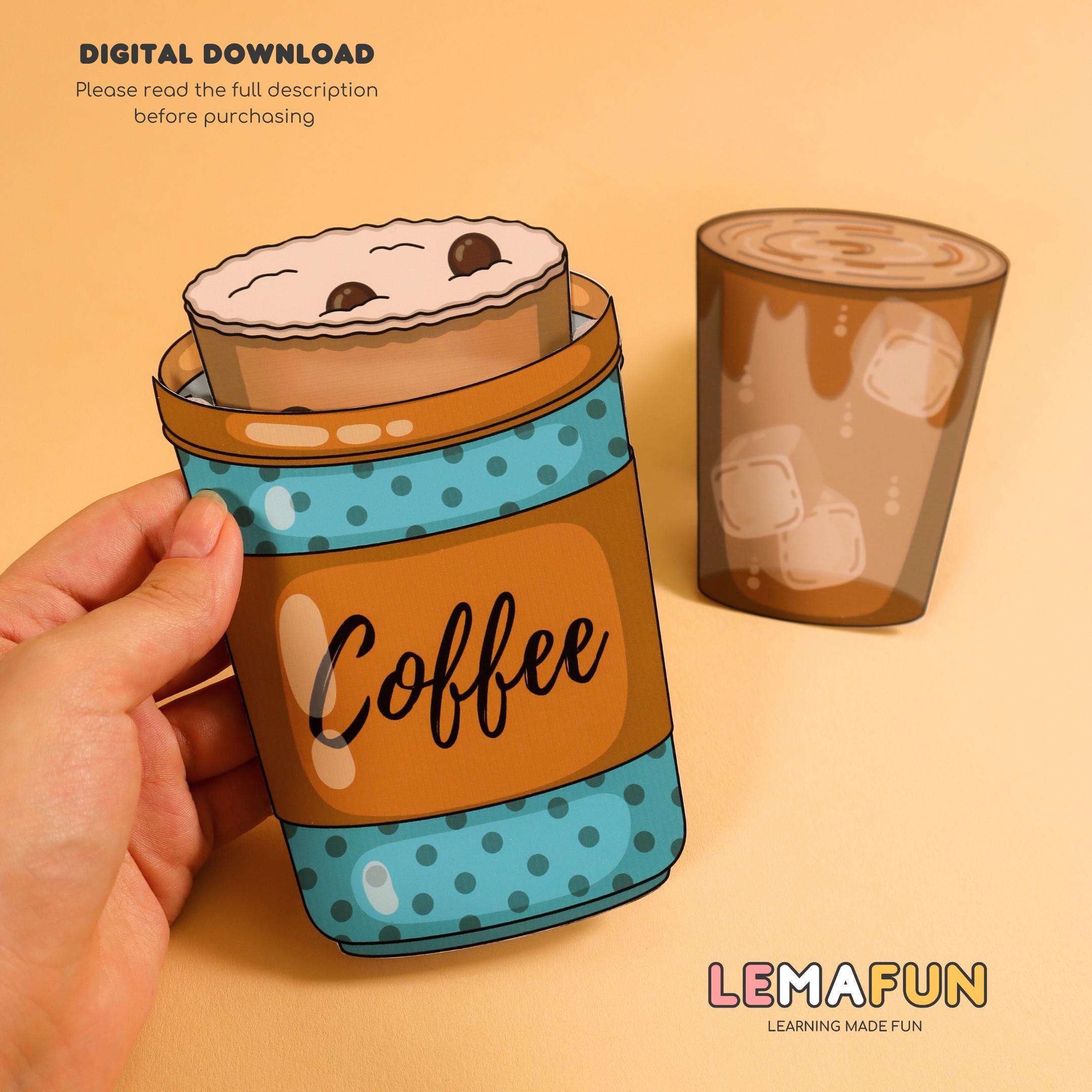 Cafe Kit Pretend Play - Printable DIY Children's Activity, Fun Home ...