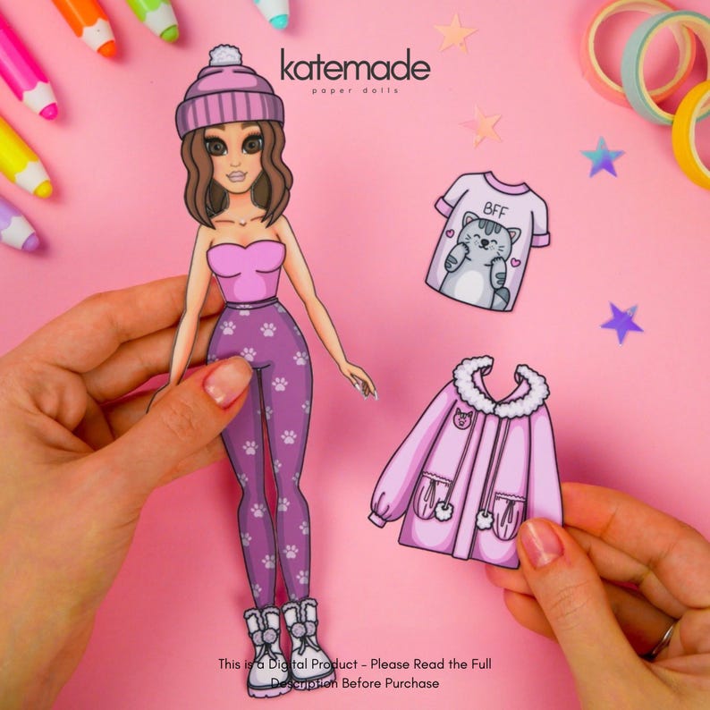 Printable Paper Dolls Dress up Set | Digital Download | Creative Kids ...