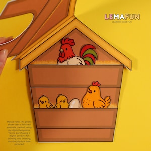 Printable Chicken Coop Craft for Kids | Farm Animal Activity | PDF ...