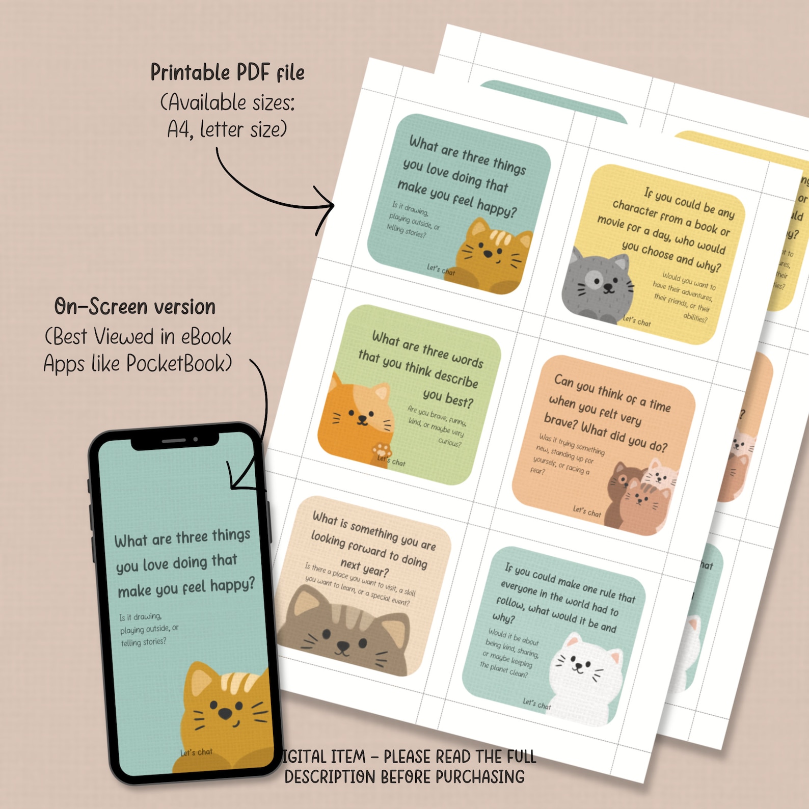 Printable Conversation Starters, Talking Cards, Questions Cards for ...