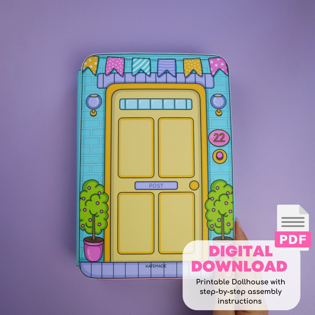 Printable DIY Project Dream Dollhouse With Paper Dolls Busy Book ...