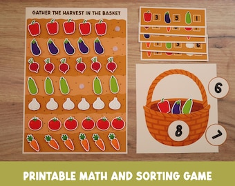 Farm Math Game | Preschool Egg Counting Activity (printable PDF) - Etsy
