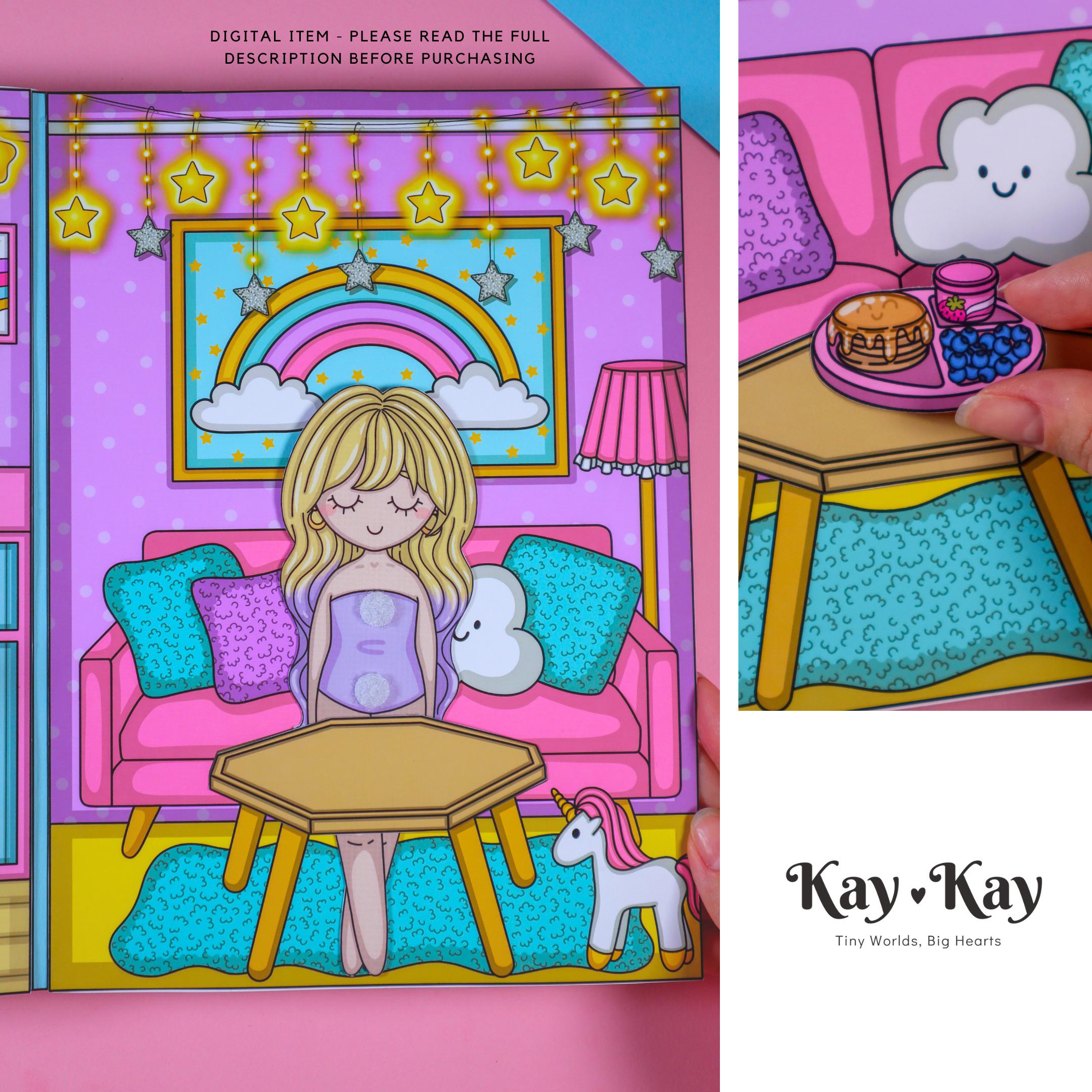 Printable Unicorn Dollhouse Template, Paper Crafts Digital Download ...
