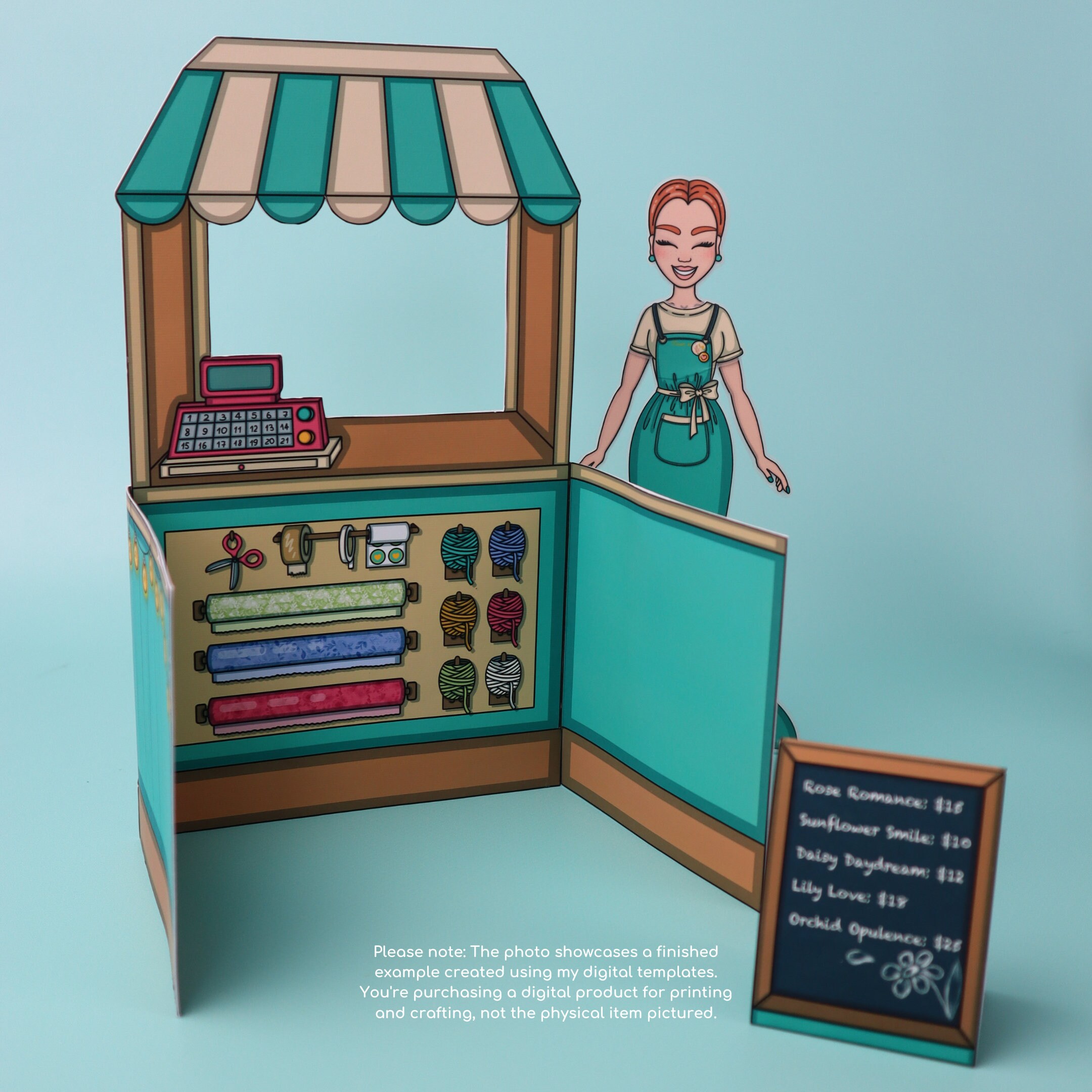 Printable Flower Shop Paper Craft & Activities for Kids PDF Instant ...