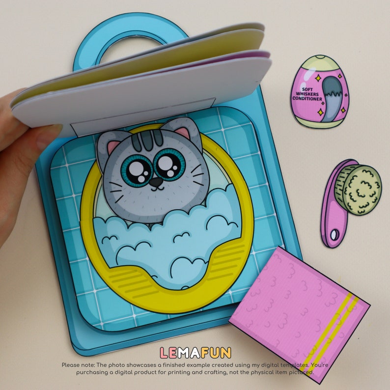 DIY Cat & House Paper Toy - Printable PDF Craft Kit for Kids 5-10 Years ...