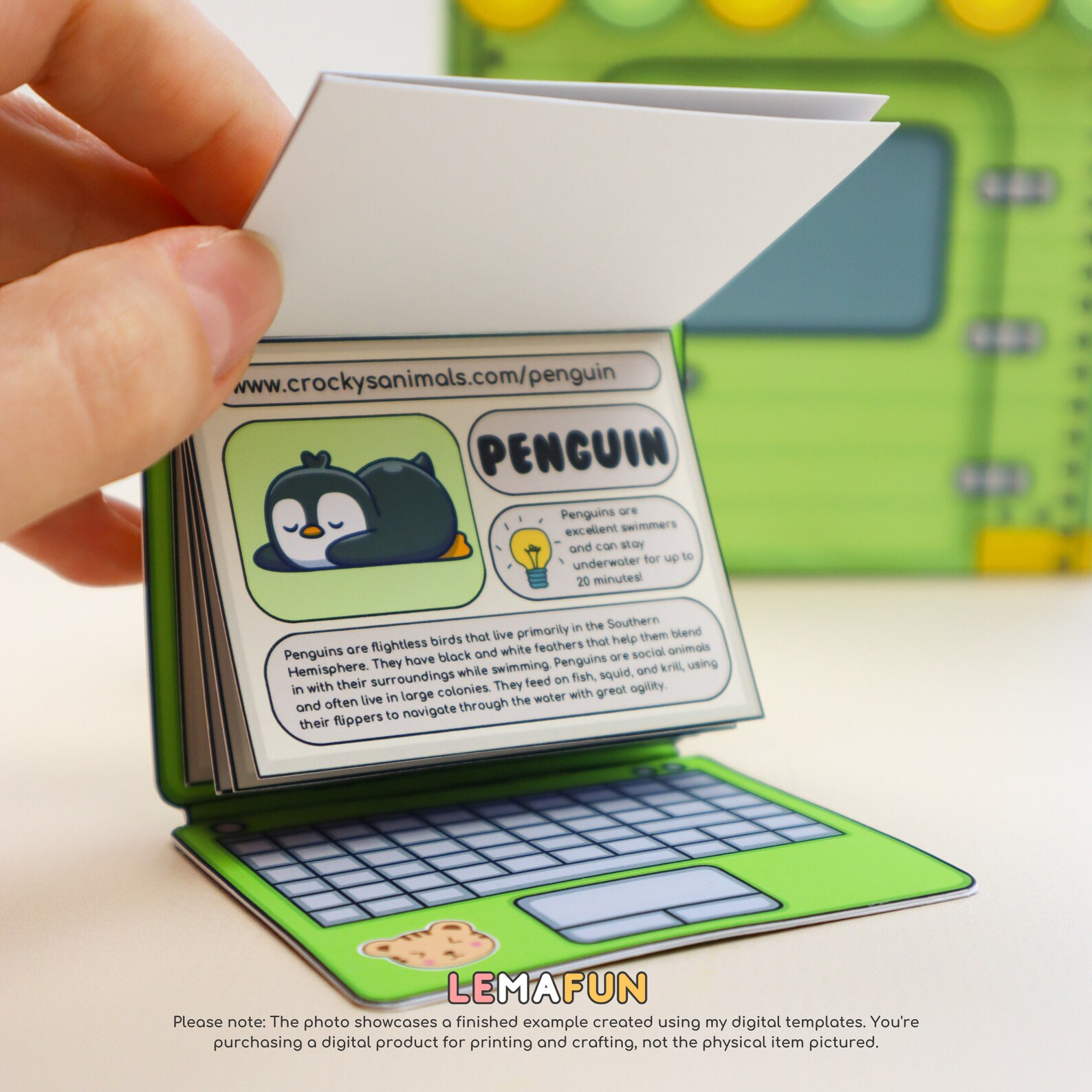 Crocky the Crocodile Paper Toy Digital Template – Printable Adventure ...