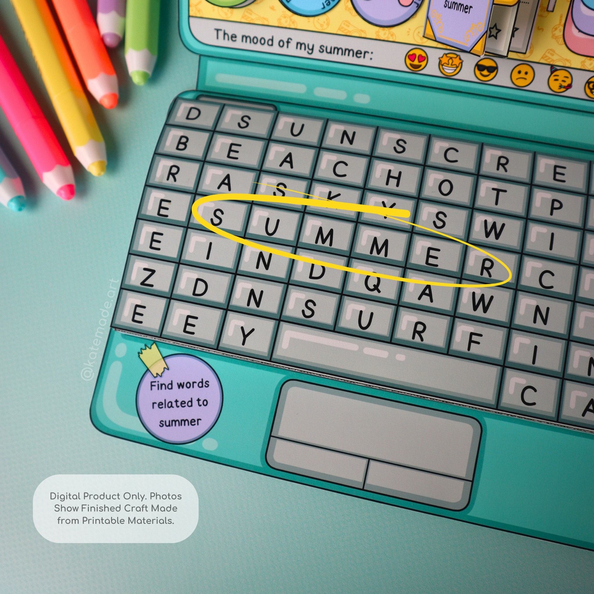 Printable Lapbook My Summer DIY, Homeschool Printable - Etsy