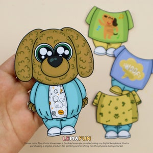 DIY Puppy & House Paper Toy - Printable PDF Craft Kit for Kids 5-10 ...