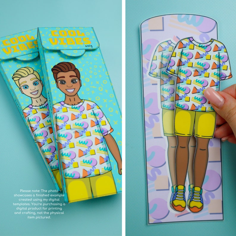 Printable Paper Dolls Dress up Kit, Male Wardrobe, DIY, Instant ...
