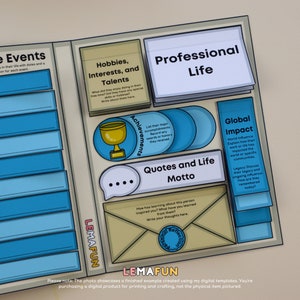 Printable Biography Lapbook Template for Kids 9-12 Years - Digital PDF ...