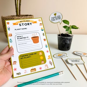 Printable Activity My Plant Diary for Kids Homeschool Educational ...