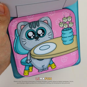 DIY Cat & House Paper Toy - Printable PDF Craft Kit for Kids 5-10 Years ...