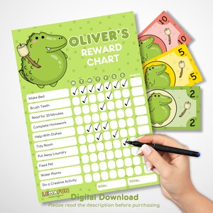 Editable Reward Chart Bundle for Kids - Digital Download With ...