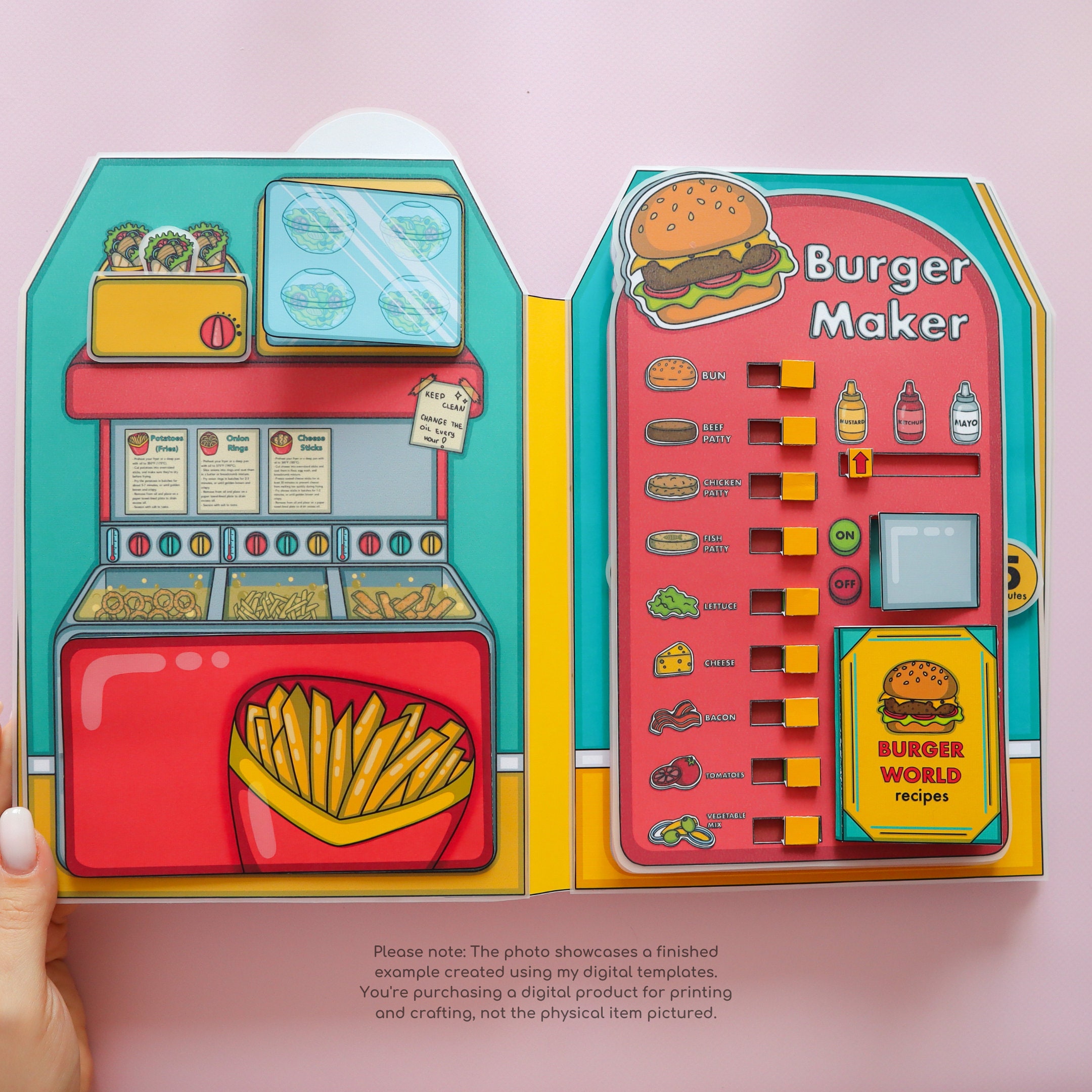 Printable DIY Project make Your Own Fast Foods Restaurant, Kids ...