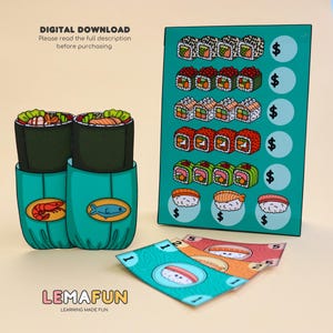 Sushi Restaurant Pretend Play Printable DIY Children's Activity ...