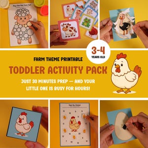 Farm Activity Pack for Toddlers | Printable Busy Book | One Day of Play ...