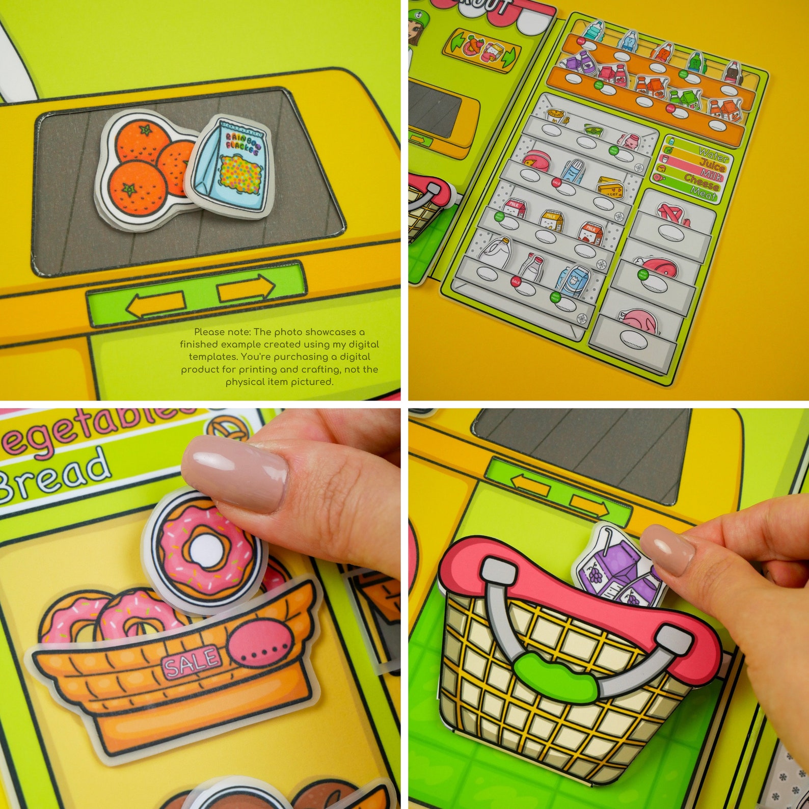 Printable DIY Project Grocery Shop Busy Book & Activities for Kids PDF ...