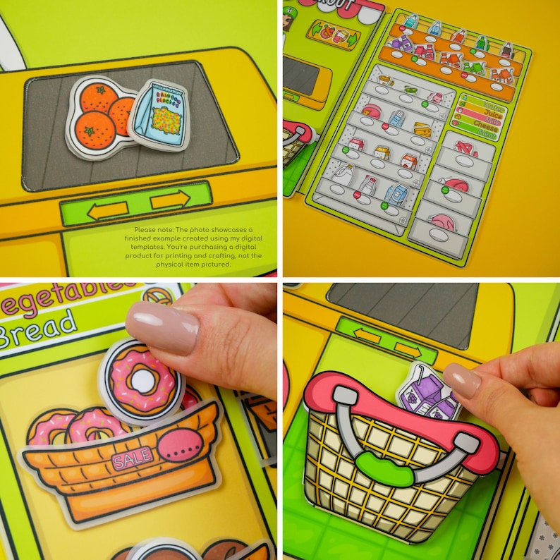 Printable DIY Project Grocery Shop Busy Book & Activities for Kids PDF ...