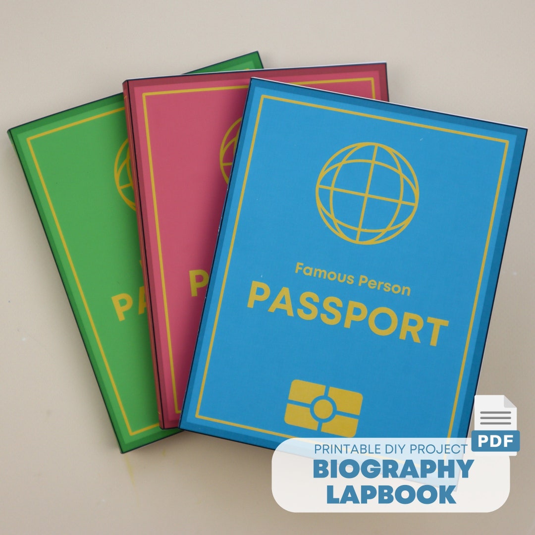Printable Biography Lapbook Template for Kids 9-12 Years - Digital PDF ...