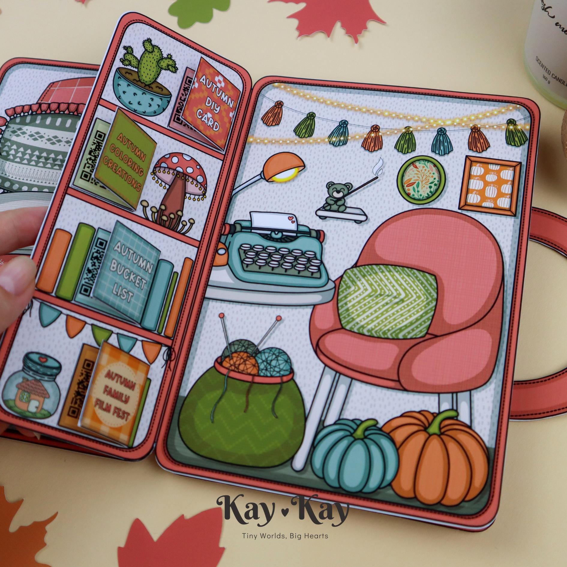 Printable Dollhouse for Paper Dolls Cozy Autumn Edition, Digital ...