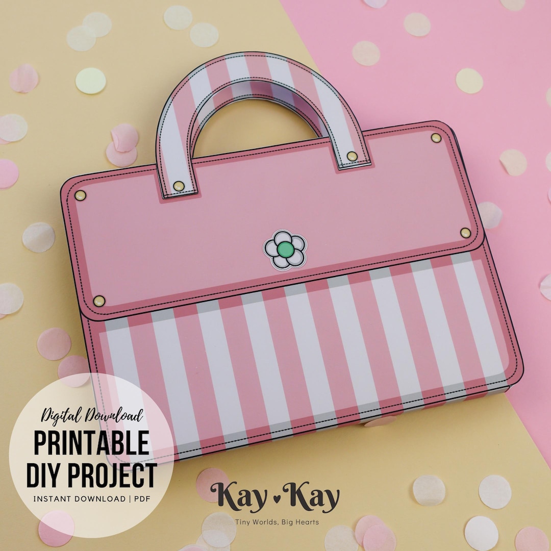Printable Dollhouse for Paper Dolls Pastel Pink, Digital Download ...