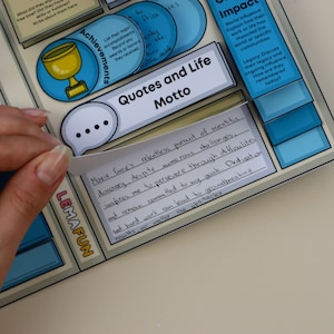 Printable Biography Lapbook Template for Kids 9-12 Years - Digital PDF ...