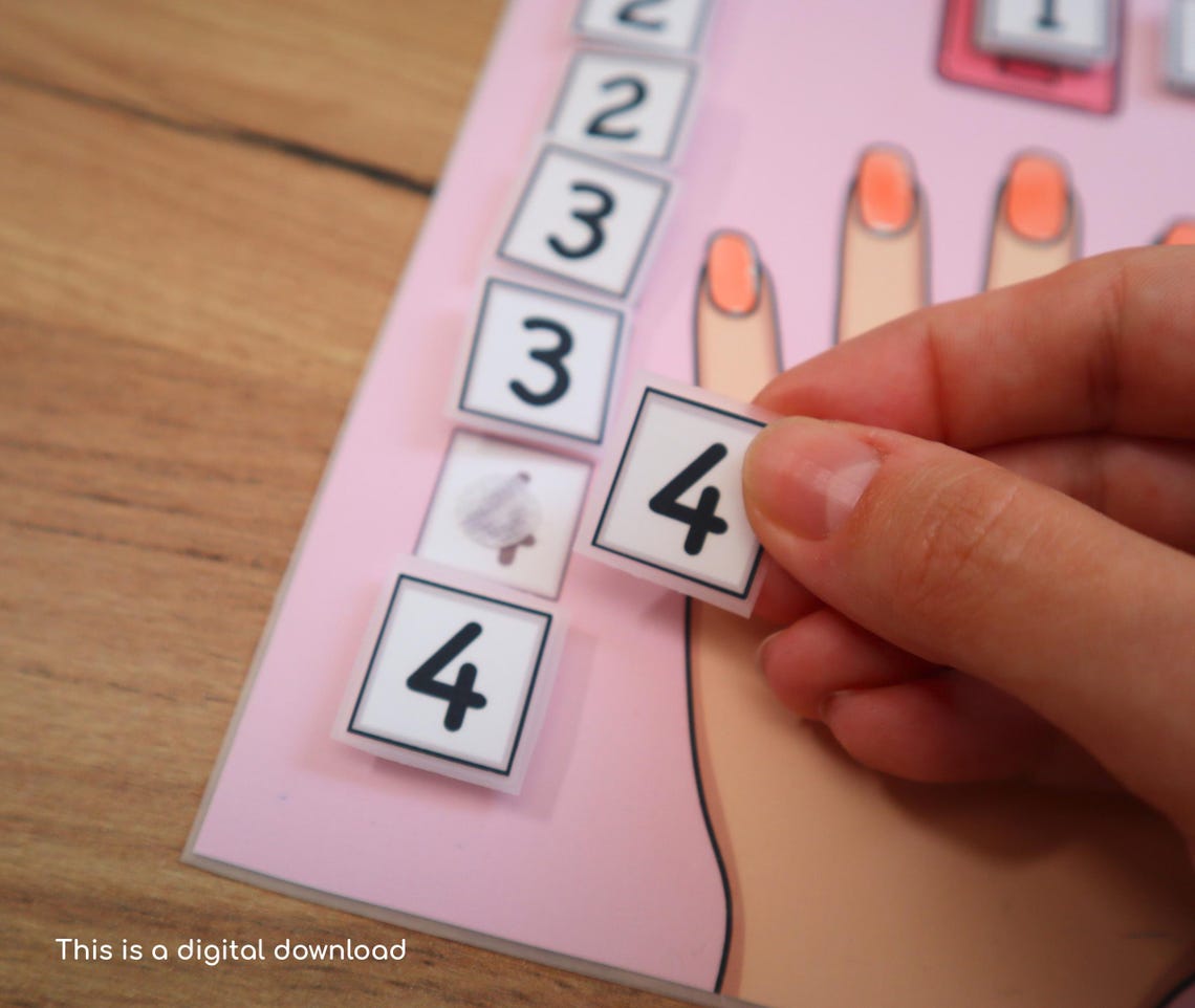 Nail Salon Math Game | Printable Counting Activities for Kids ...