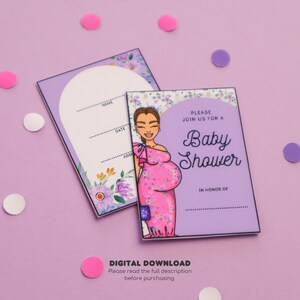 Printable Paper Dolls Baby Shower Celebration Kit, DIY, Instant ...